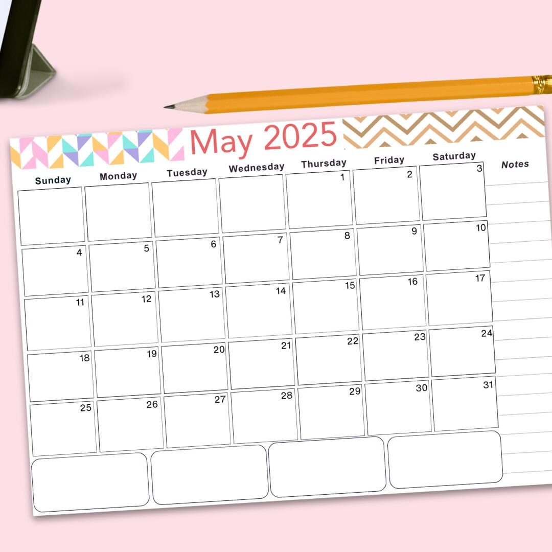 Bliss Calendar Printable for May Month 2025,A4 Size Download! - Etsy