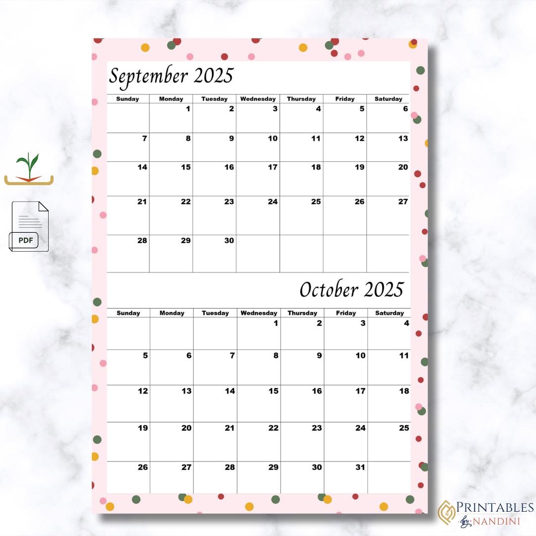 Buy September 2025 and October 2025 Calendar,september October ...