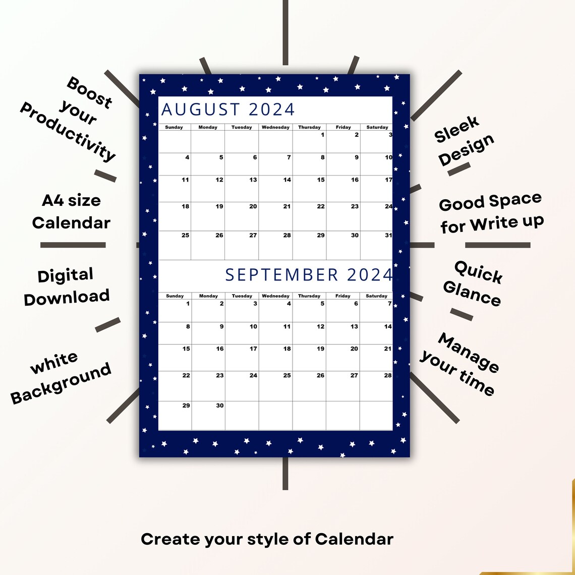 Buy August 2024 Calendar,september 2024 Calendar,august 2024 Sep 2024 ...