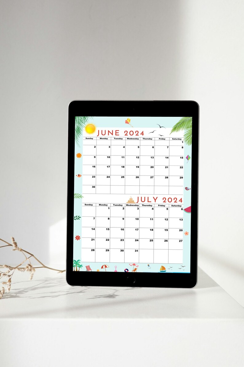 Buy June 2024 Calendar,july 2024 Calendar,a4 Size,pdf,printable,quick ...