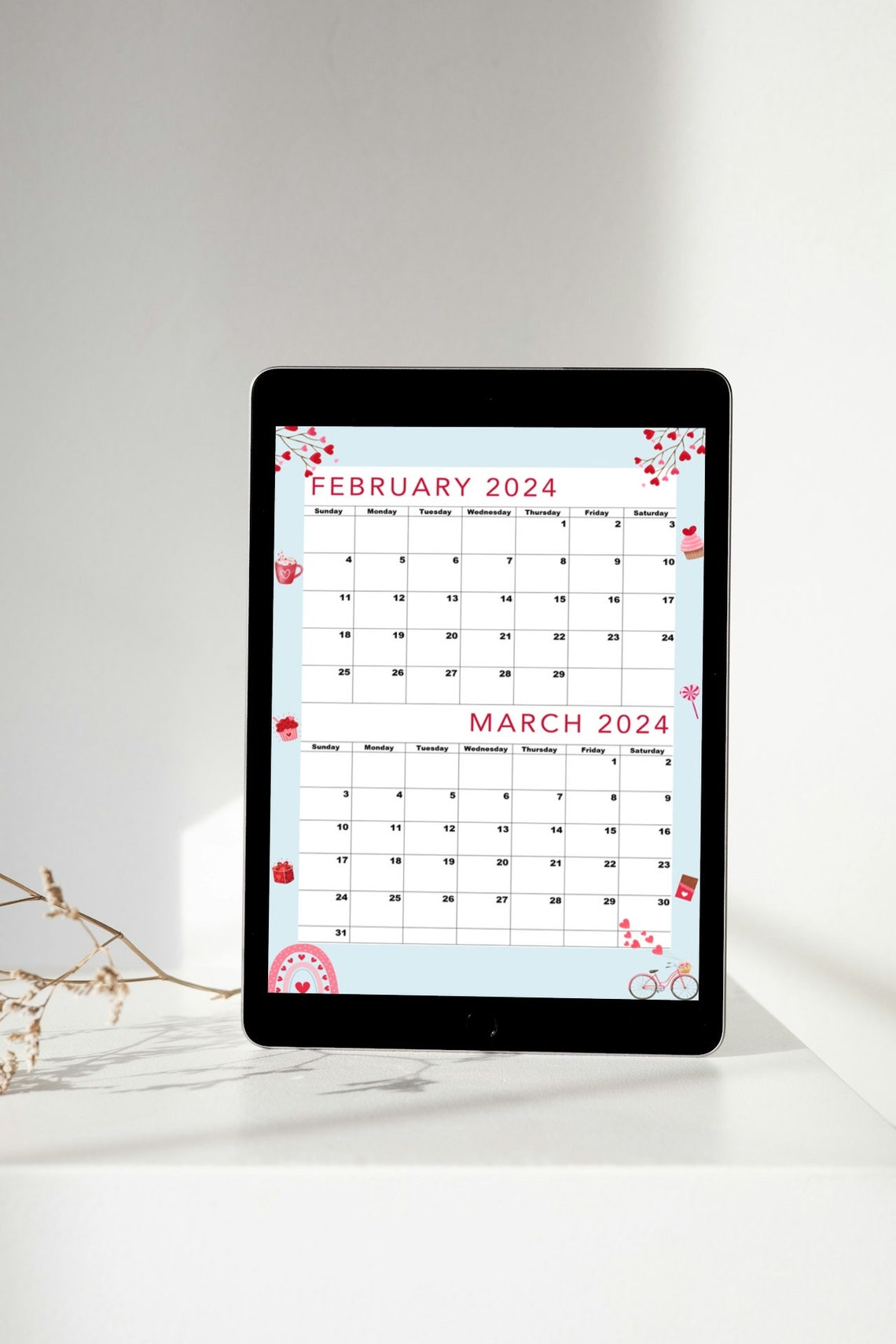 Buy February 2024 Calendar,march 2024 Calendar, Feb Mar 2024 Calendar ...
