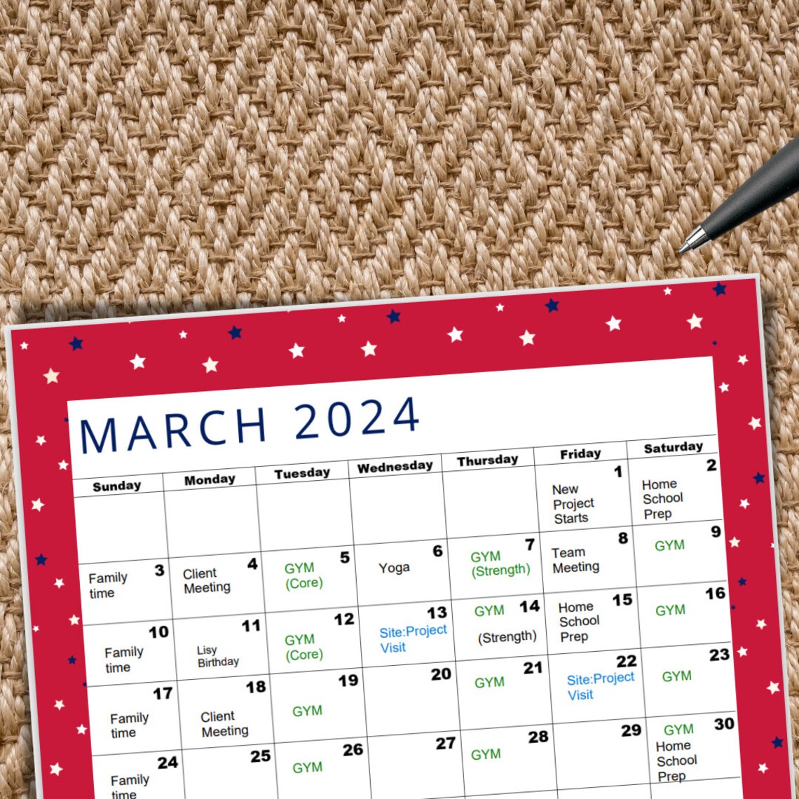 Buy March 2024 Calendar, April 2024 Calendar,lovely Red Calendar,mar ...