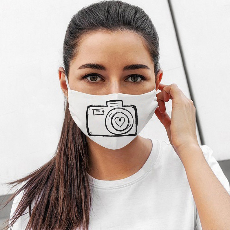 Camera Face Mask Photographer face mask Reusable Mask | Etsy