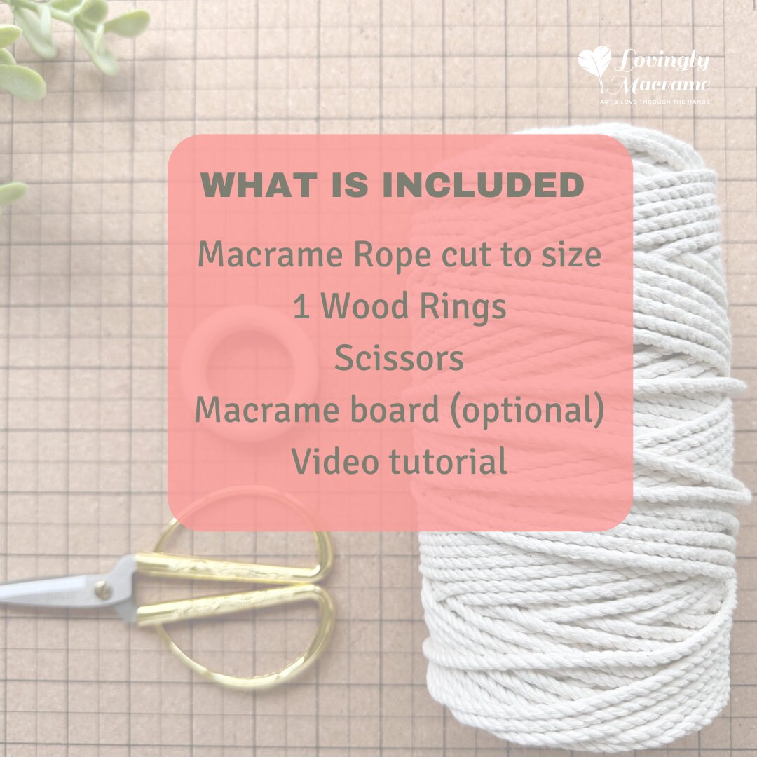 DIY Kit Macrame Plant Hanger, Macrame for Beginner, Step by Step Guide ...