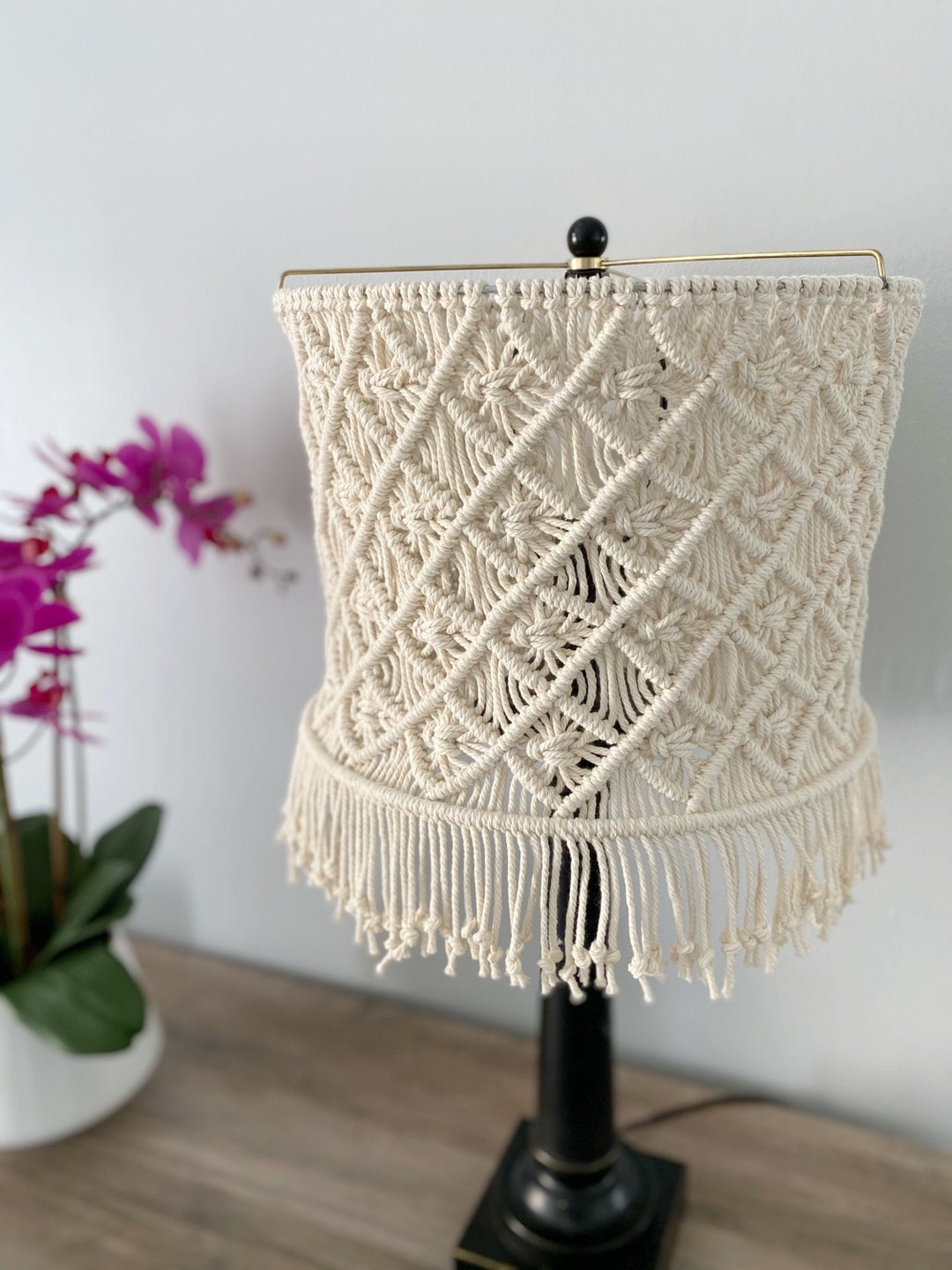 Macrame Lampshade | Macrame Chandelier | Macrame Lamp | Ceiling Light ...