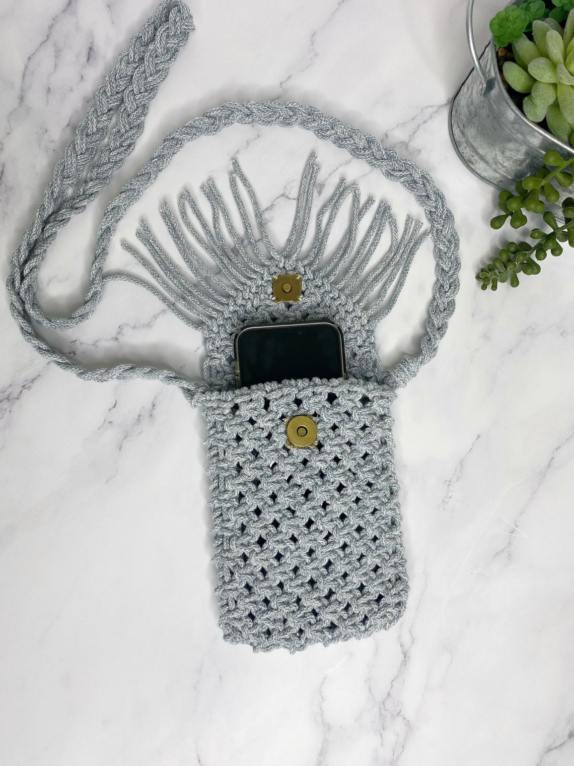 Macrame Cell Bag Macrame Phone Bag Boho Cell Phone Bag - Etsy