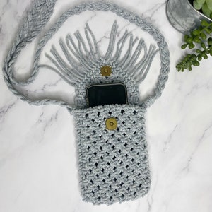 Macrame Cell Bag, Macrame Phone Bag, Boho Cell Phone Bag, Phone ...