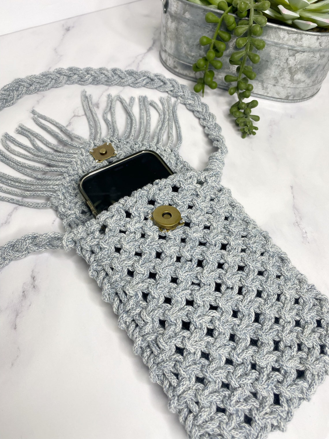 Macrame Cell Bag Macrame Phone Bag Boho Cell Phone Bag - Etsy