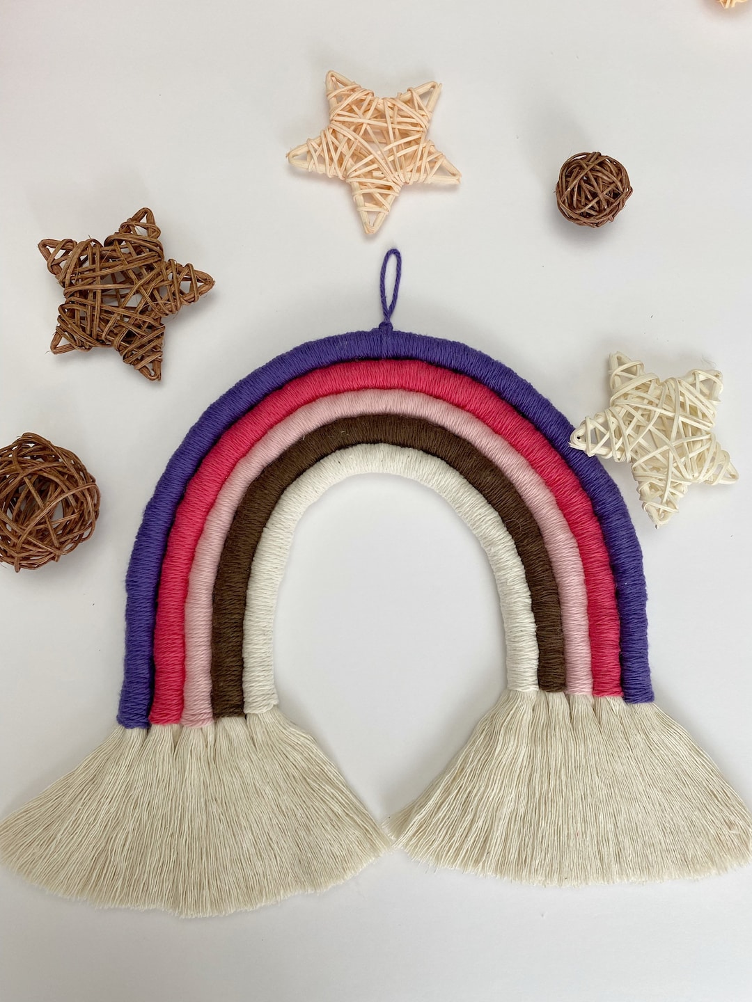 Macrame Rainbow Tassel Macrame Rainbow Wall Hanging Nursery Rainbow ...