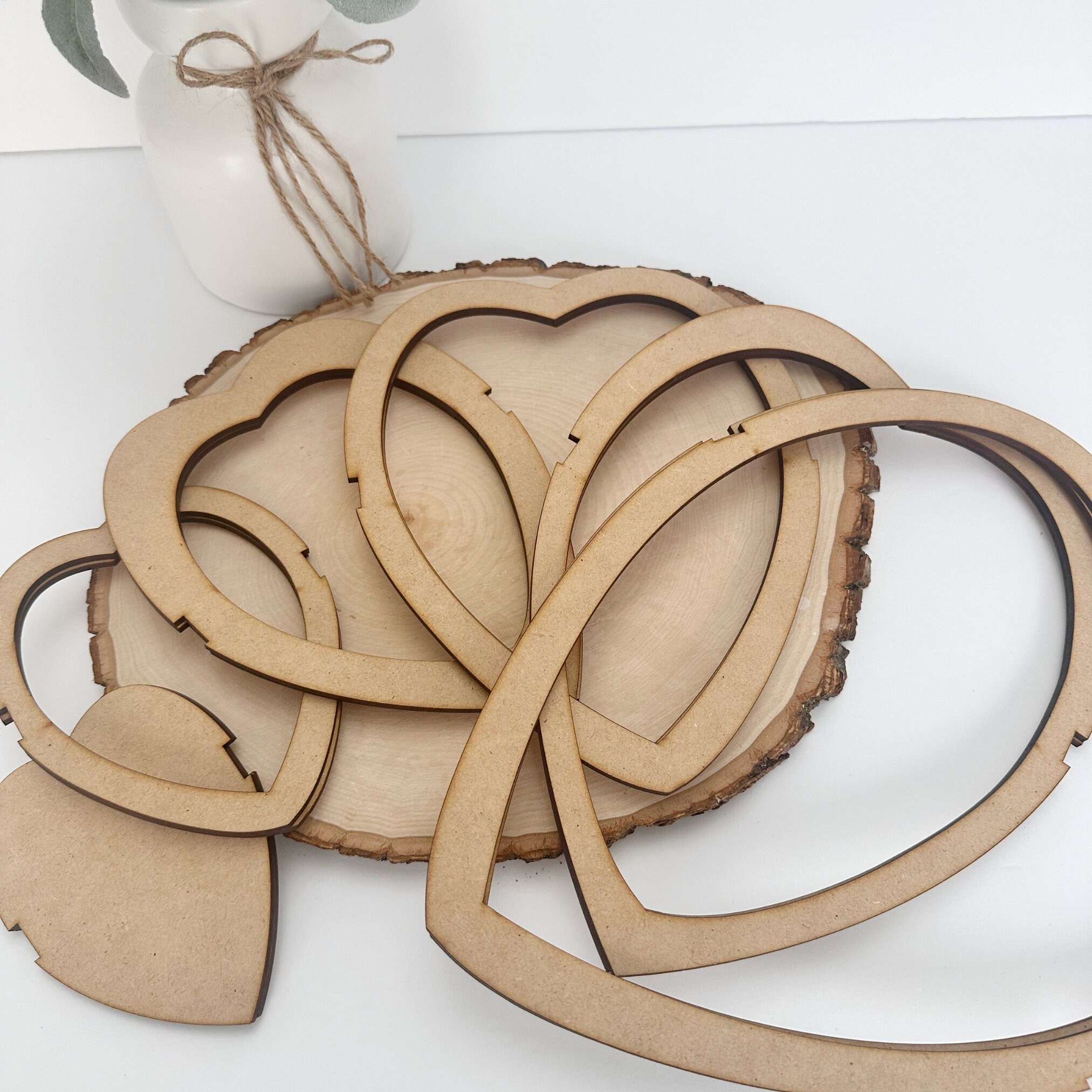 Set of 6 Sizes of Macrame Cutting Tool, Feather Template, Wood Leaf ...