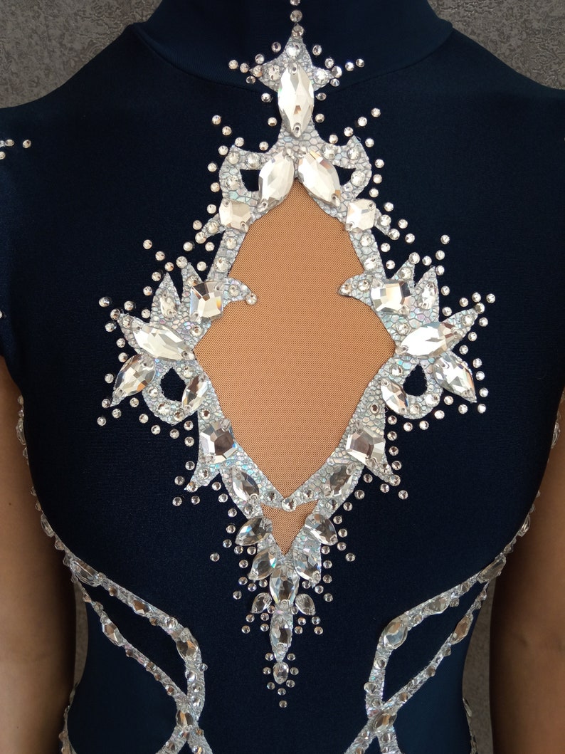 Navy Blue Leotard for Rhythmic Gymnastics - Etsy