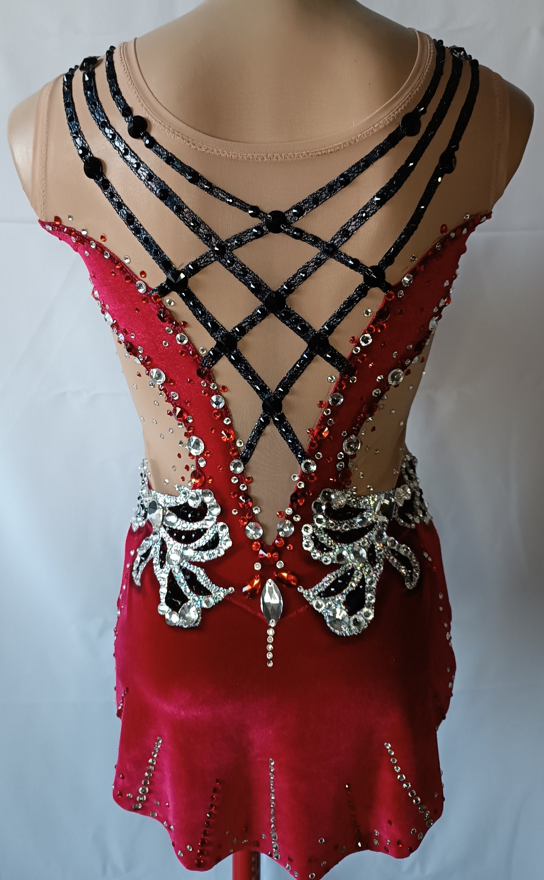 Red Velvet Leotard for Rhythmic Gymnastics - Etsy