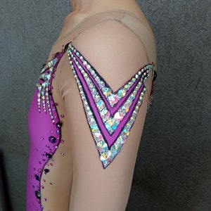 Violet Leopard Leotard for Rhythmic Gymnastics - Etsy