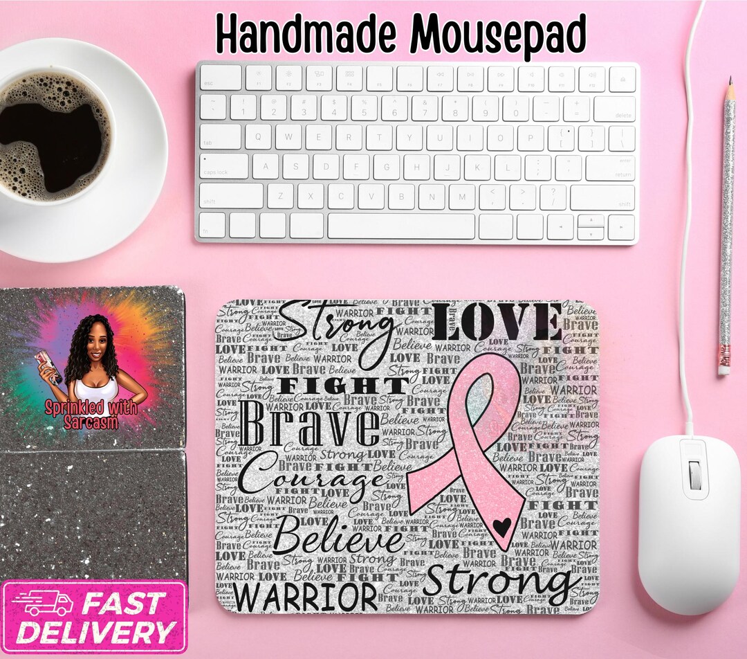 Personalized Breast Cancer Mouse Pad, Breast Cancer Awareness Mouse Pad ...