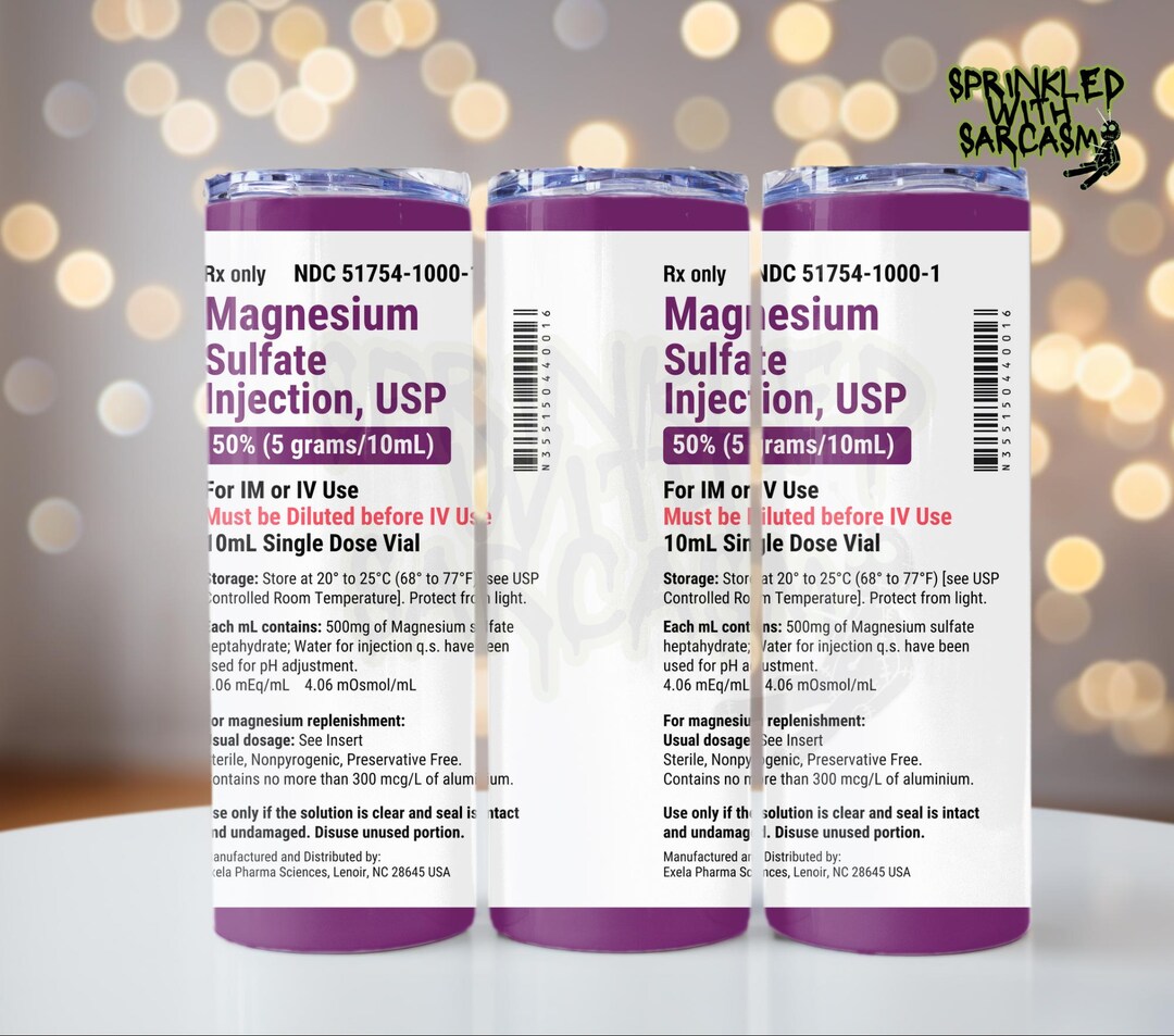 Funny Pharmacy 20oz Tumbler, Magnesium Tumbler, Nurse Gift, Medicine ...