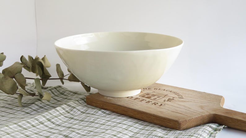 Large Serving Bowl | Large Salad Bowl |handmade Porcelain Serving Bowl ...