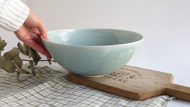 Large Serving Bowl | Large Salad Bowl |handmade Porcelain Serving Bowl ...