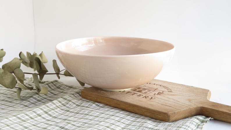 Large Serving Bowl | Large Salad Bowl |handmade Porcelain Serving Bowl ...