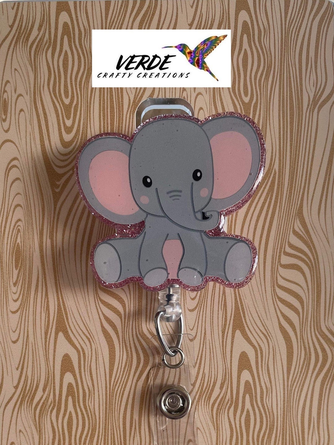 Elephant Badge Reel, Pink Elephant Badge Reel, Summer Badge Reel, Cute ...