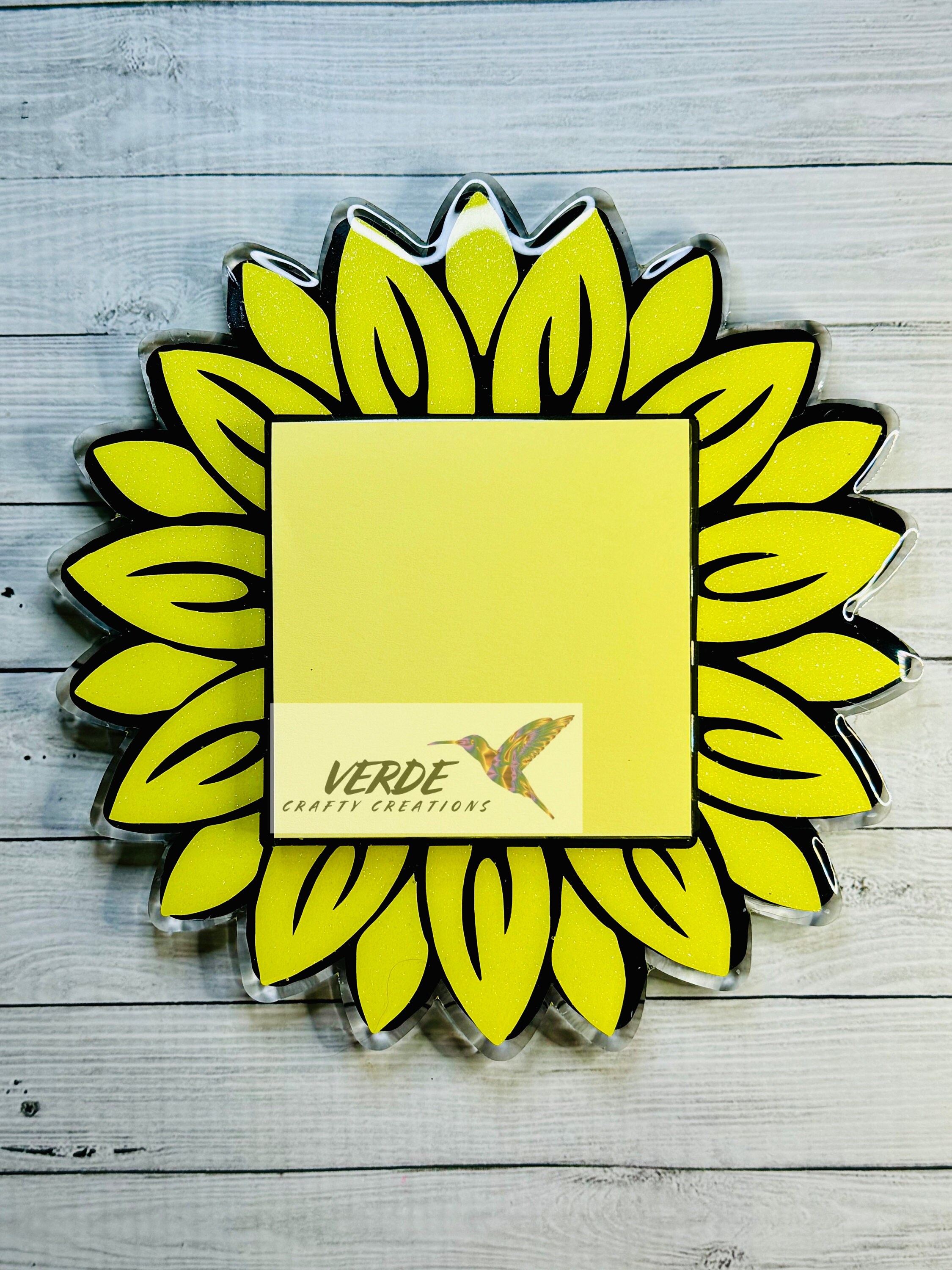 Yellow Sunflower Sticky Note Desk Holder - Etsy