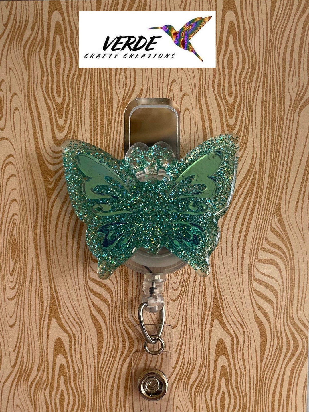 Butterfly Badge Reel, Teal Butterfly Badge Reel, Summer Badge Reel ...