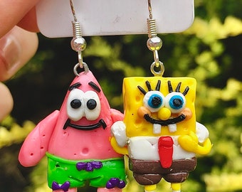 Jewellery Earrings Spongebob TNMT Cartoon Collage 14MM Kawaii Kitsch ...
