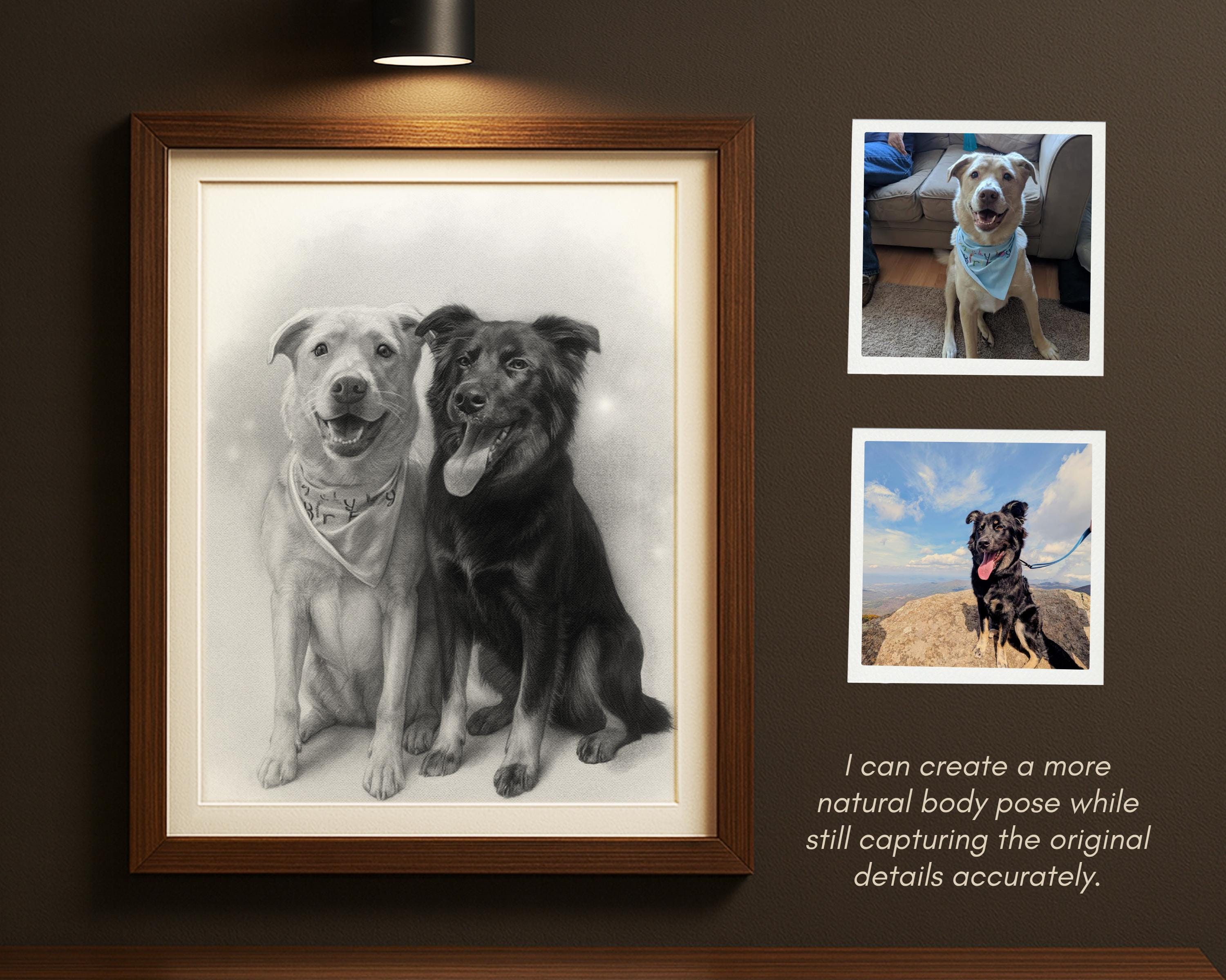 Custom Pencil Drawing From Photos • Family Portrait Merge • Combine ...