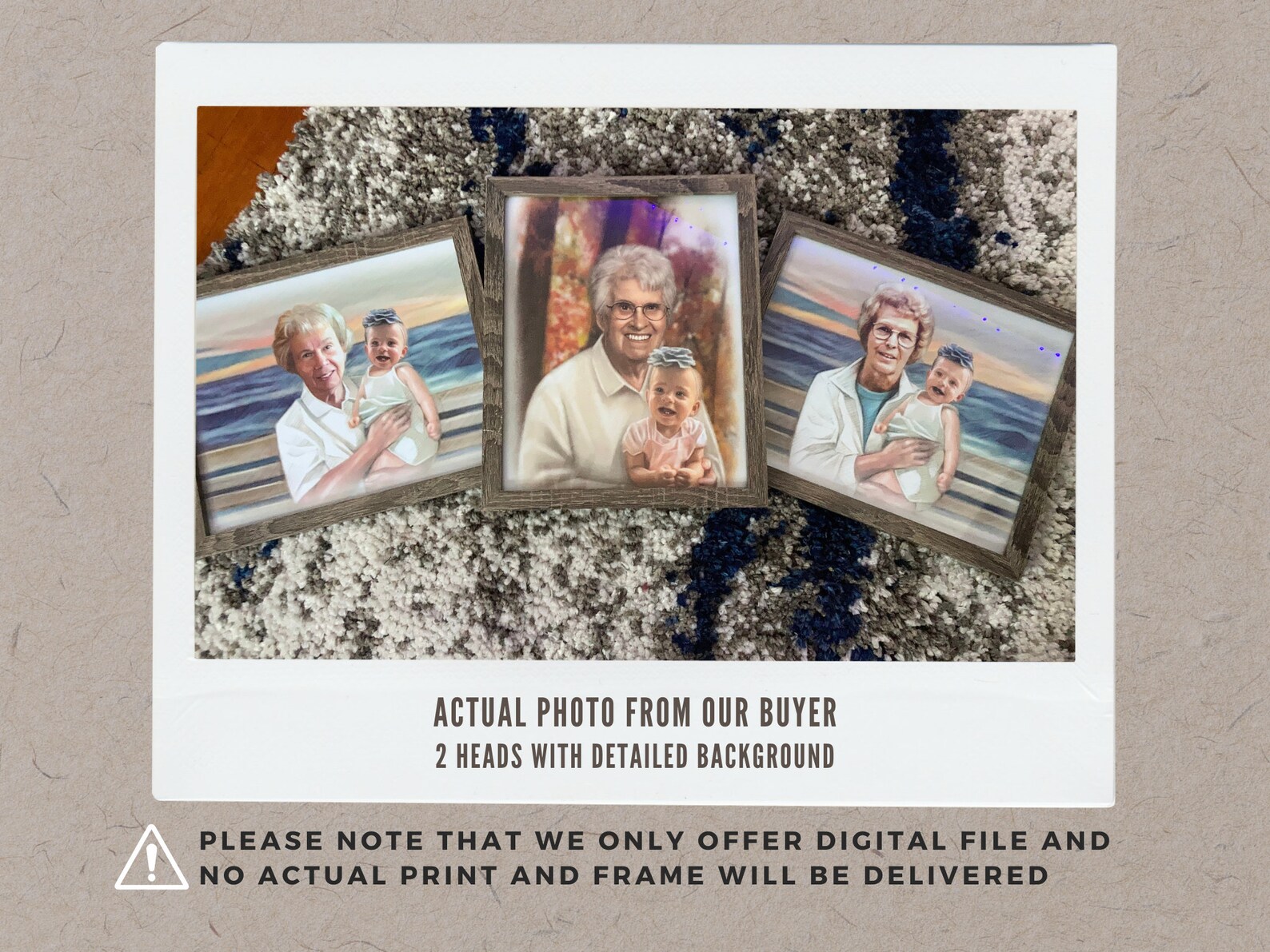 Custom Colored Portrait combining Different Pictures - Etsy