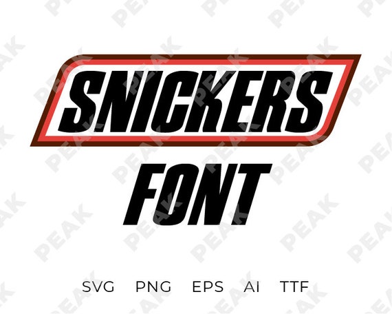 Snickers font svg Snickers font Snickers alphabet Snickers | Etsy