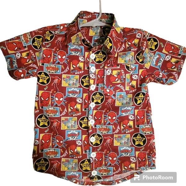 Spiderman Button Up Shirt