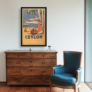 Ceylon Vintage Travel Wall Art Printable Wall Art Graphic | Etsy