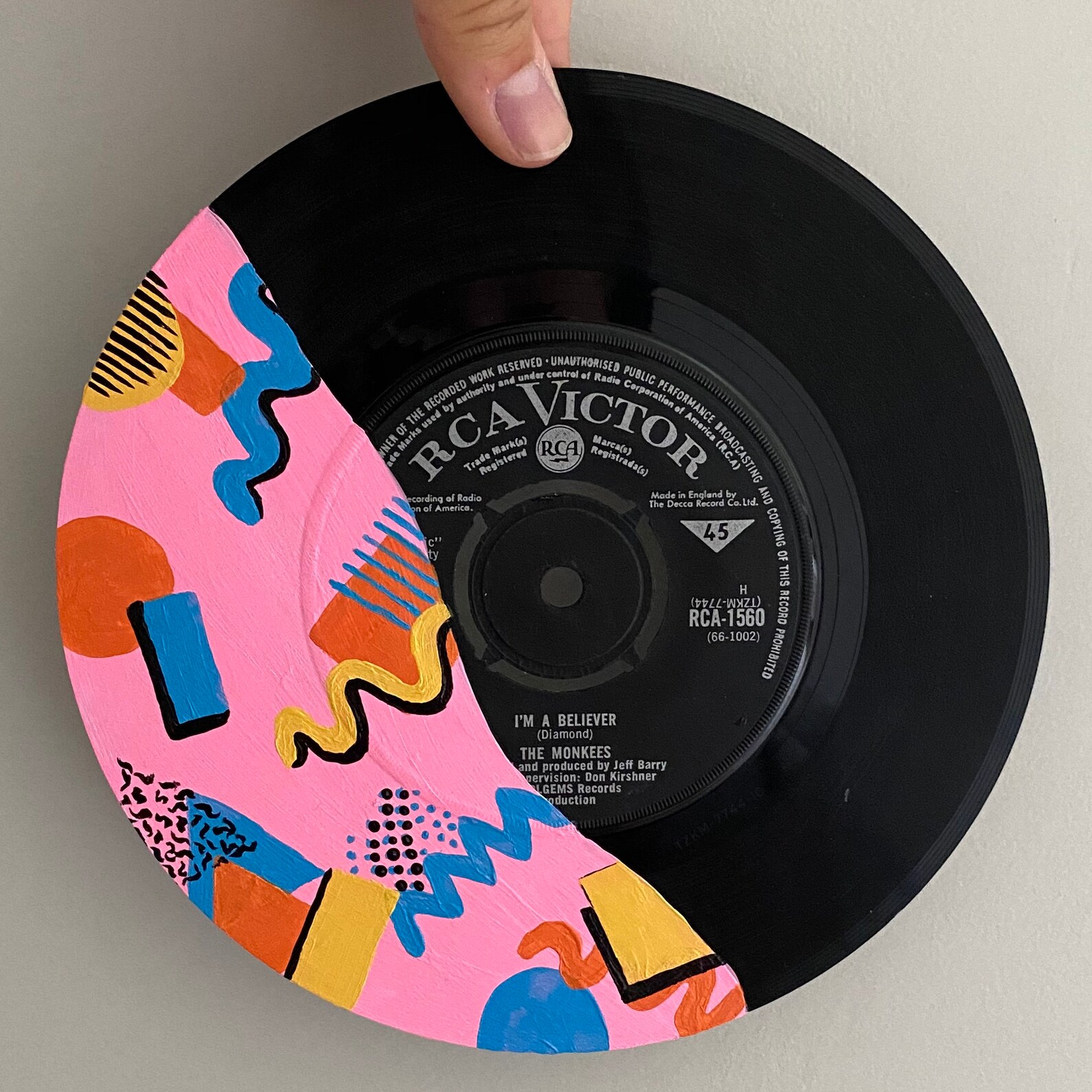 Hand-painted 7 Inch Vinyl! Retro Inspired Design - Etsy