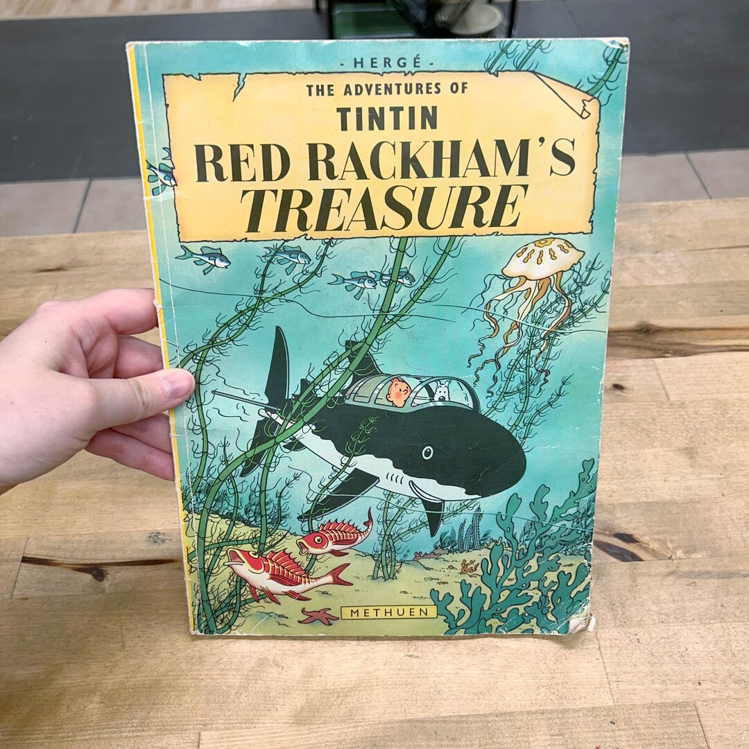Tintin - Red Rackhams Treasure. Vintage Comic. Softcover Book ...