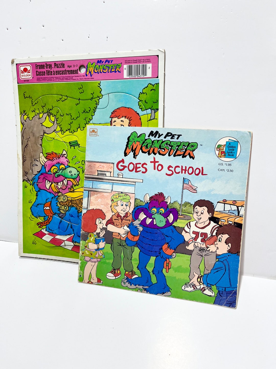 My Pet Monster Book and Board Puzzle Lot - Etsy