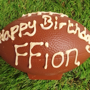 Chocolate Rugby Ball - Etsy UK