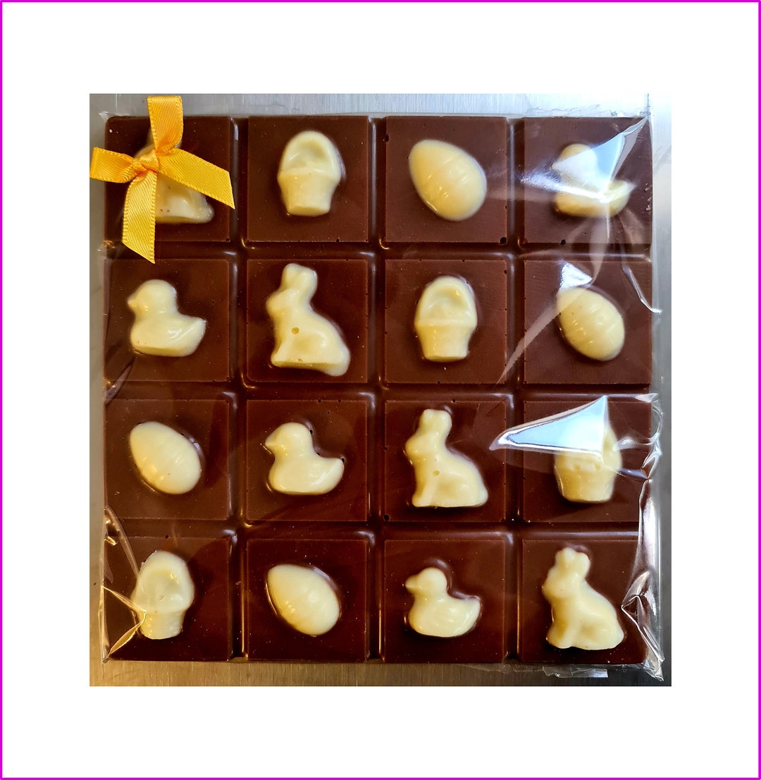 Easter Chocolate Slab With Easter Bunny Easter Basket Easter Eggs - Etsy