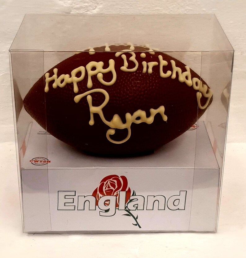 Chocolate Rugby Ball | Etsy UK