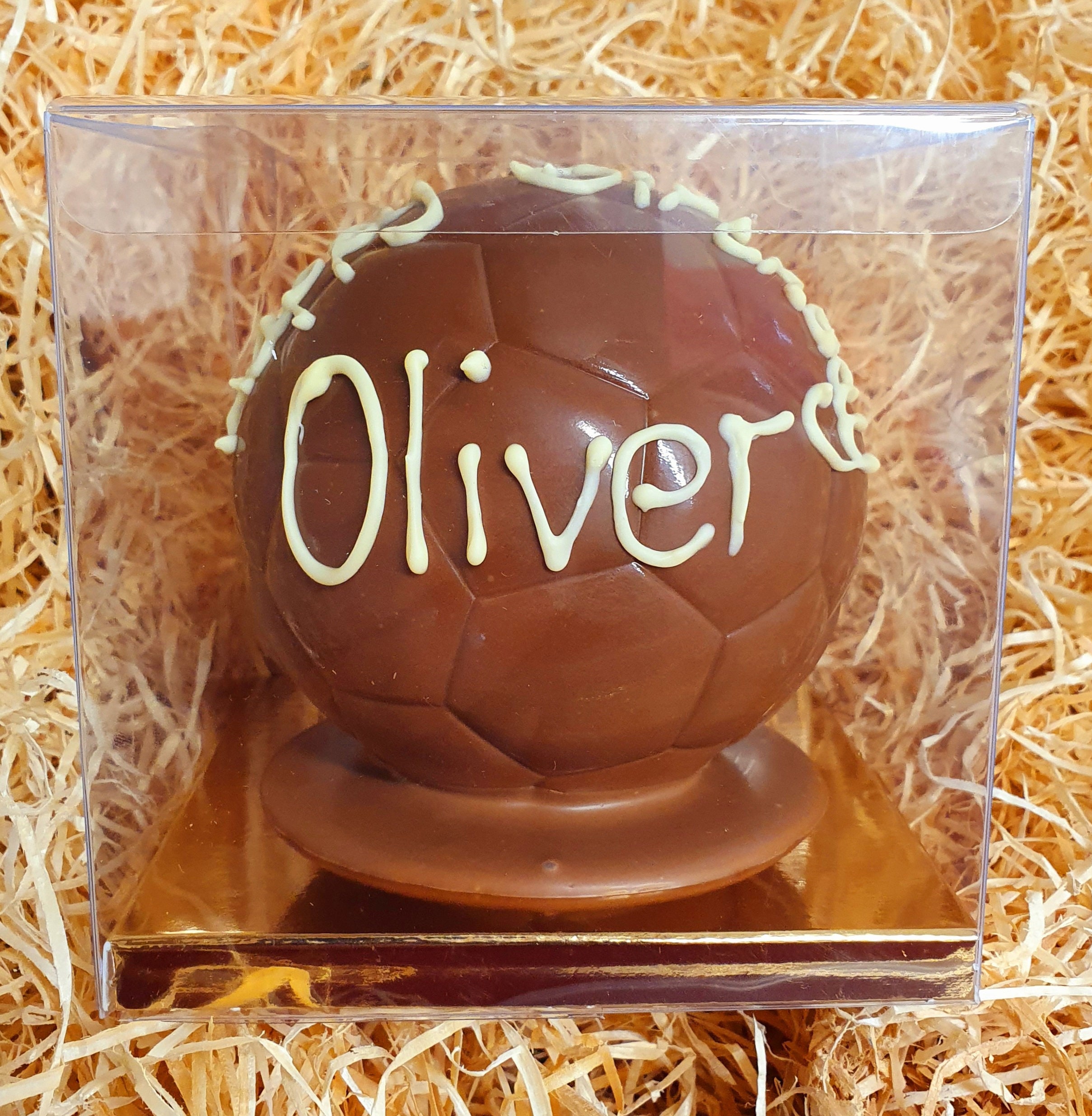 Chocolate Football Personalised - Etsy UK