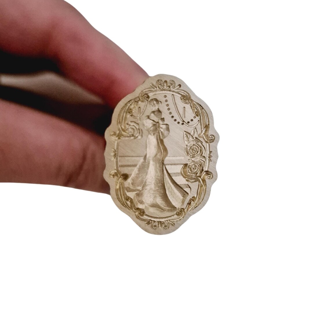 Elegant Lady Wax Seal Stamp: 3D Brass Head (25mm) - Etsy