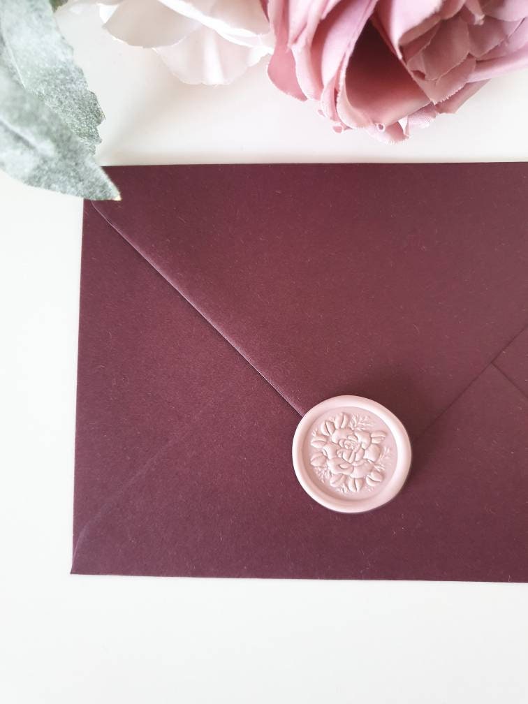 Pink Wax Seals Rose Wax Seal Fast Delivery Wedding - Etsy