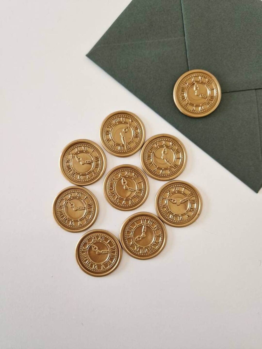 Clock Face Wax Seal Stickers: Handmade Sealing Wax Embellishments - Etsy