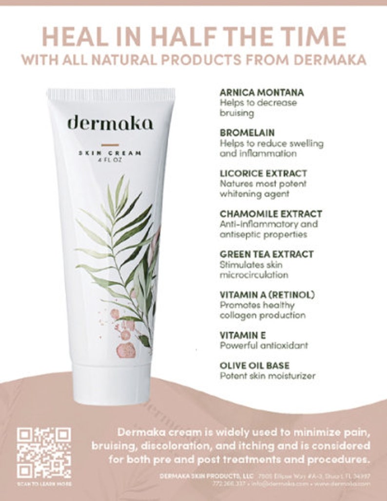 Dermaka All Natural Skin Cream For Uneven Skin Tones 4 Oz Etsy