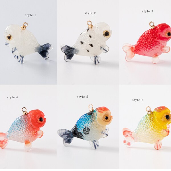 Goldfish Charm - Etsy