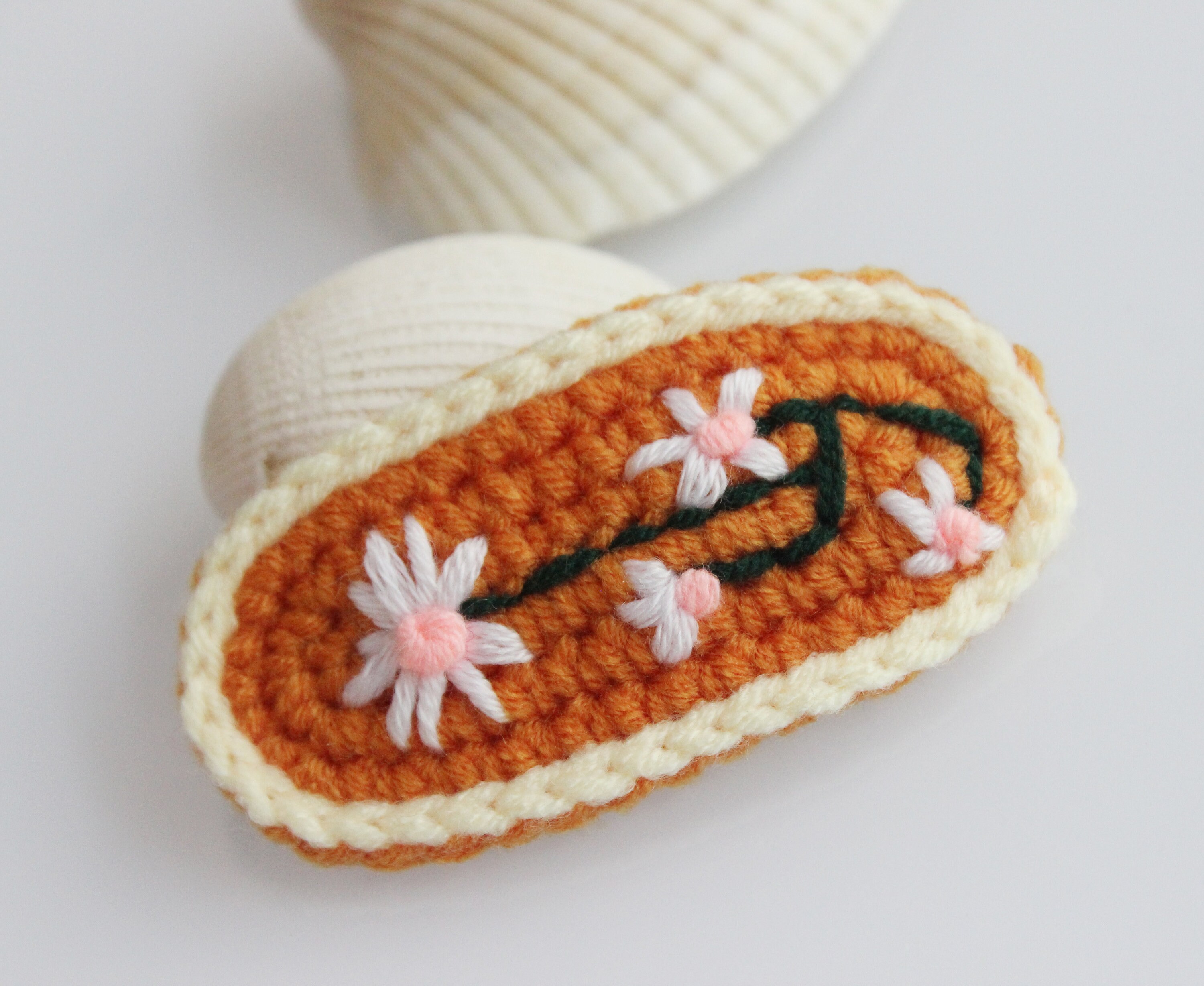 Handmade Small Floral Knit Clip Girl's Hair Lovely - Etsy Australia