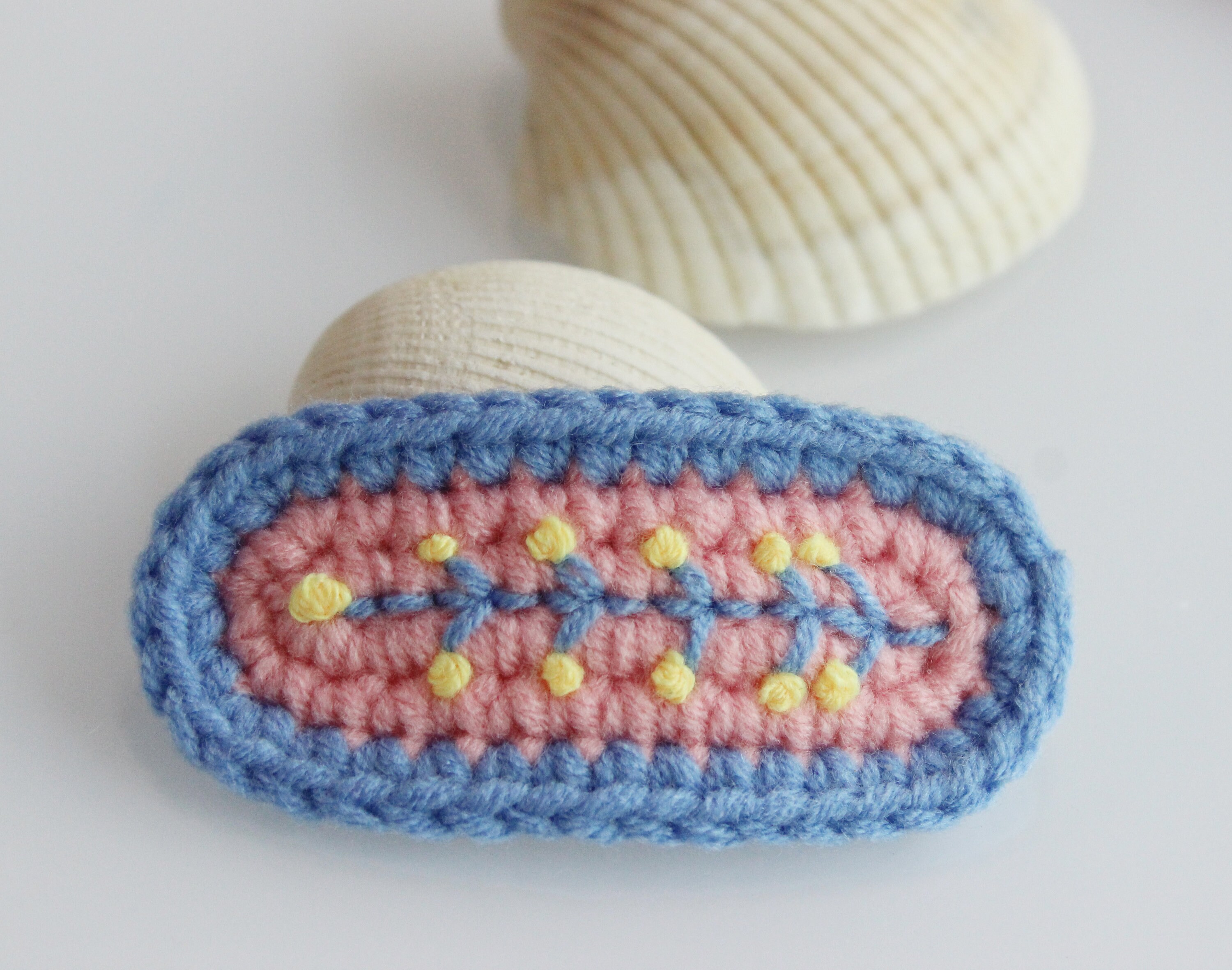 Handmade Small Floral Knit Clip Girl's Hair Lovely - Etsy Australia