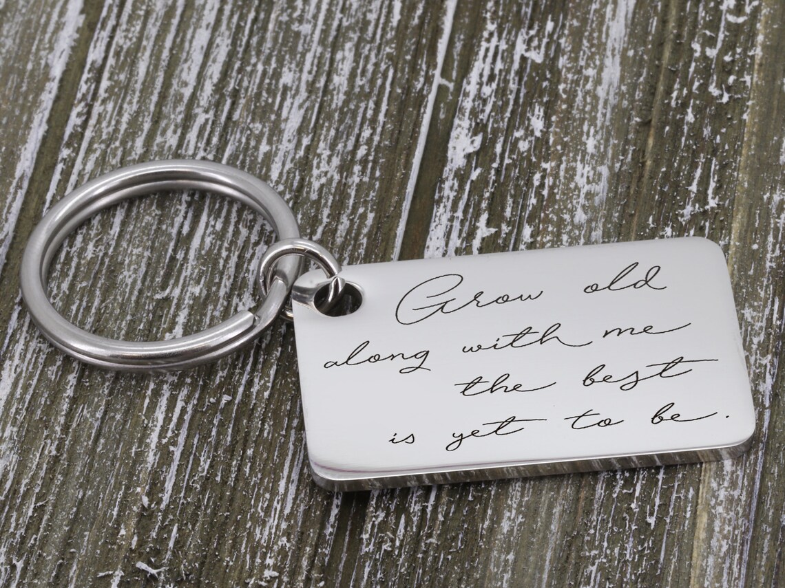 Actual Handwriting Keychain Customized Keychain Signature | Etsy