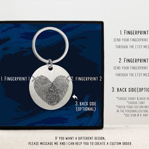 Actual Fingerprint Keychain, Custom Fingerprint Keychain, Personalized ...