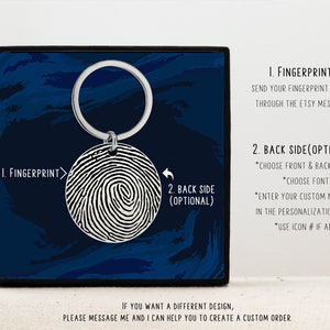 Actual Fingerprint Key Chain, Actual Handwriting Key Chain ...