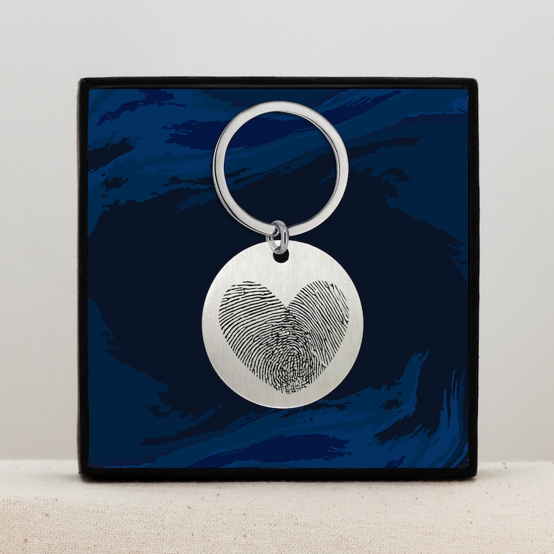 Actual Fingerprint Keychain Custom Fingerprint Keychain - Etsy