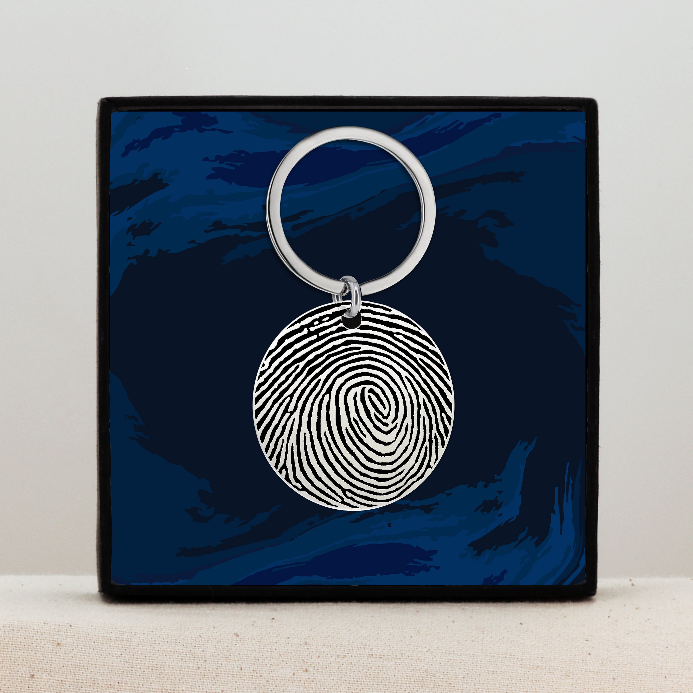 Actual Fingerprint Key Chain Actual Handwriting Key Chain | Etsy